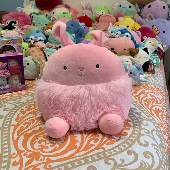 Toys | Fluffy Pink Bunny Stuffed Animal | Poshmark